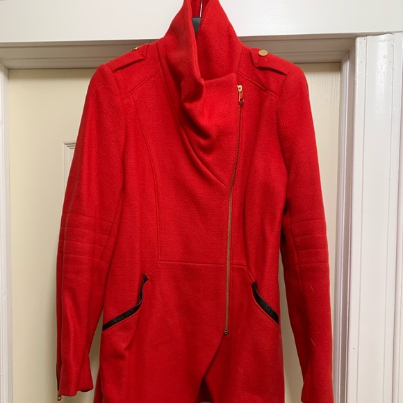French Connection | Jackets & Coats | Sold French Connection Red Wool ...